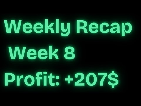 Week 8 Trading Recap: +$207 Profit | 4 Losses, 2 Wins – Risk Management Progress