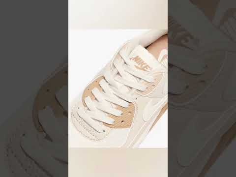 Nike Women’s Beige Spring/Summer Slip-On Sneakers with Laces #nikeshoes