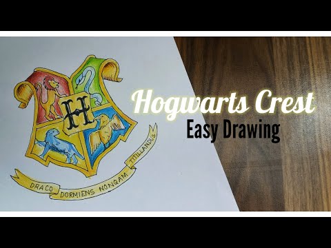 Hogwarts Crest Drawing | How to draw Hogwarts Crest | Shamitha Nayak |