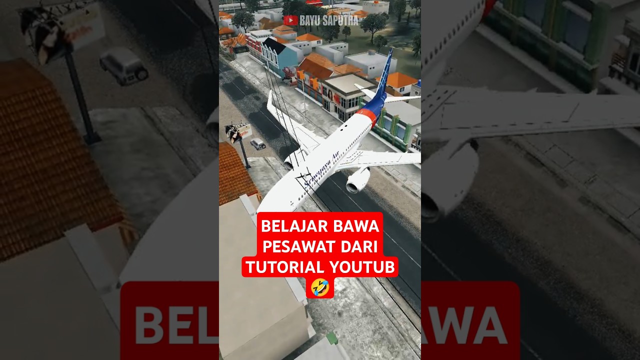 belajar nyopir pesawat dari tutorial youtube 🤣‼️Bus simulator indonesia #bussid #pesawat
