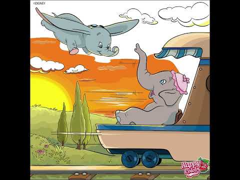 Happy Color App | Disney Dumbo Part 21 | Color By Numbers | MALI