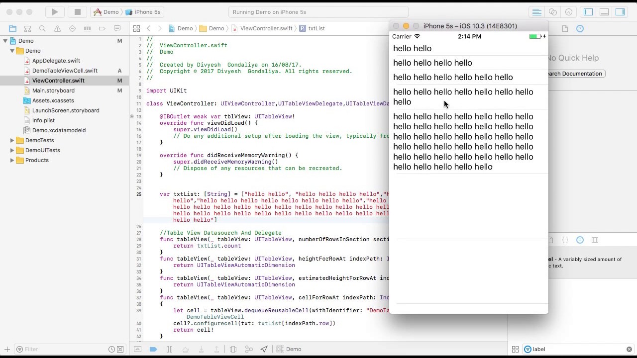 UiTableView cell Dynamic Height