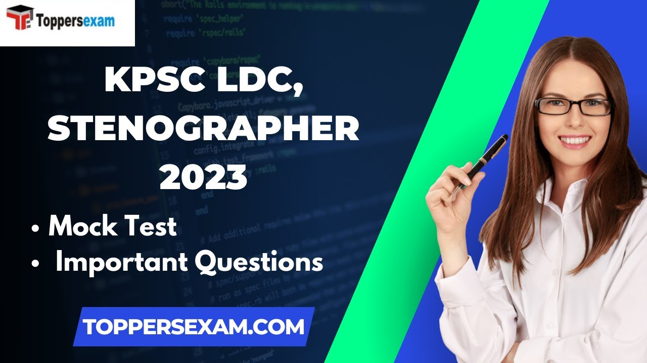 KPSC LDC STENOGRAPHER Mock Test, Important Questions, Sample Paper, Study Material
