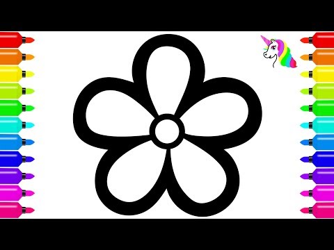 Coloring 8 Flowers | Painting and Drawing