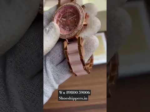 MICHAEL KORS | WOMEN'S PARKER CRYSTAL ROSE GOLD AND PINK | WATCH FOR HER #india #shorts
