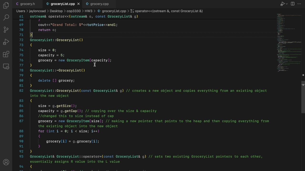 Programming Assignment 3: Dynamic Memory Allocation (COP3330)