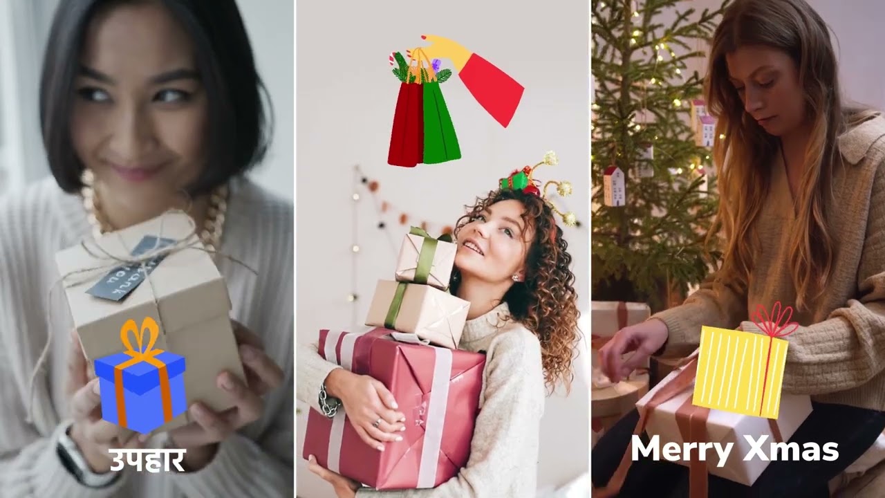 Gift Boxes Icons And Titles