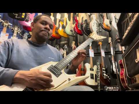 Dean Razorback White w\Gold Pinstripes. Dimebag, Matt Heafy | Reverb