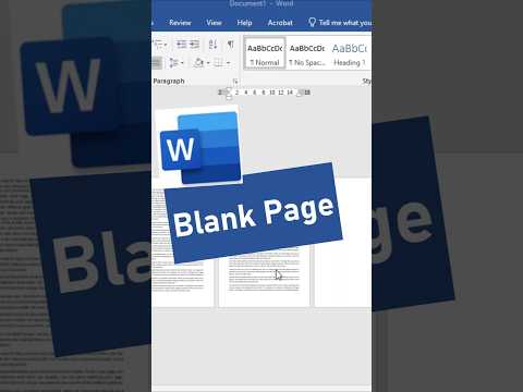 ✂️ Delete Blank Page in MS Word Like a Pro! 🖥️📄