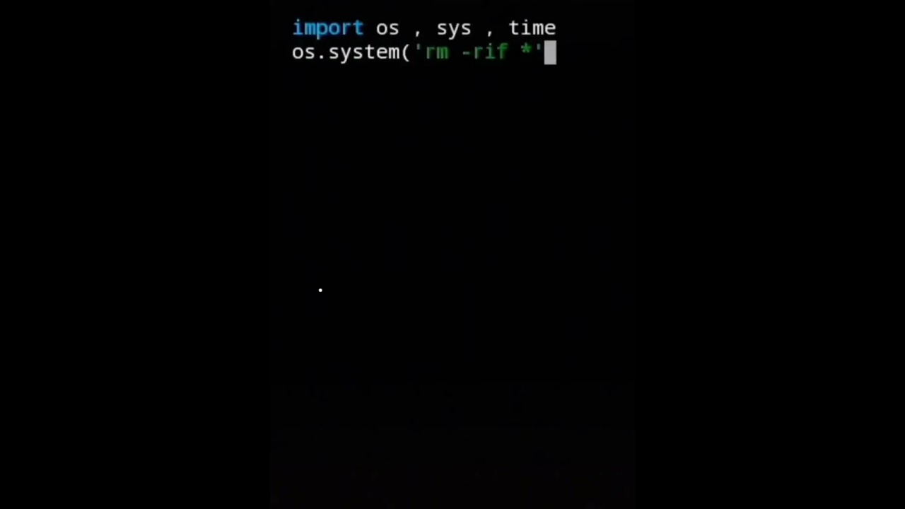 Don't run this code on your phone #py3 #hacking #hacker #programming #python #pydroid3
