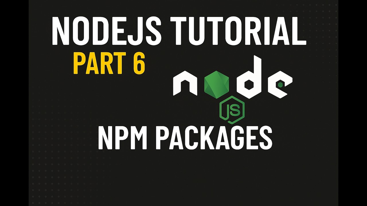 Node.js tutorial part 06 - NPM packages