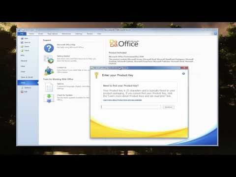 How to enter Office 2010 product key