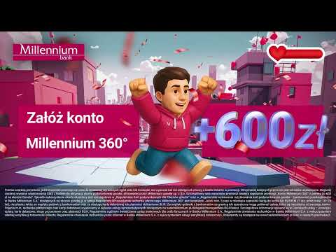 Otwórz konto Millennium 360°, spełnij warunki promocji i zgarnij nawet 600 zł na eKarcie Goodie.