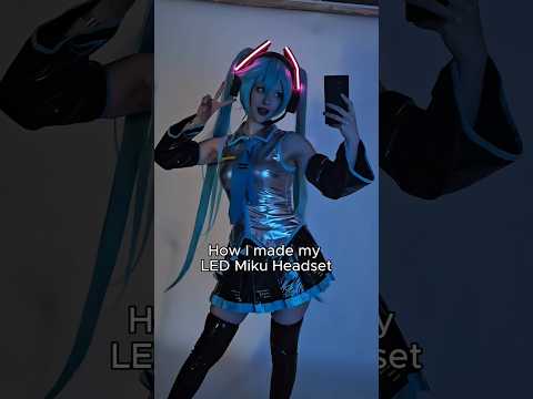 irl LED Hatsune Miku Cosplay Headset 😍 #hatsunemiku #miku #vocaloid #mikucosplay #yuzupyon