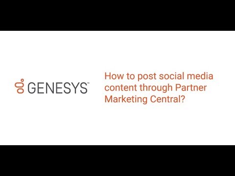 How to post social media content through Partner Marketing Central