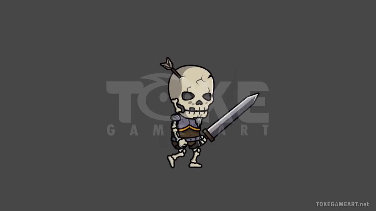Skull Warrior - 2D Character Sprite