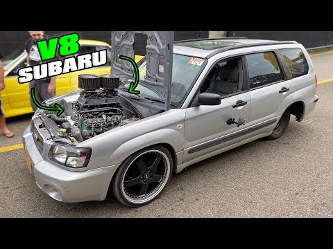 V-8-Swapped Subaru Forester 1320video - V8 Forester Burnout