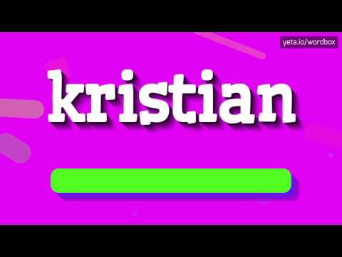 KRISTIAN - HOW TO PRONOUNCE IT? #kristian