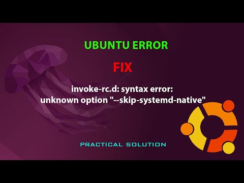 UBUNTU FIX: invoke-rc.d: syntax error: unknown option "--skip-systemd-native"
