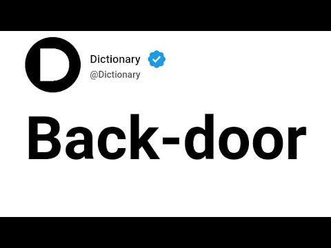 Back-door Meaning In English