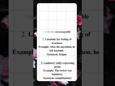 6 #advancedwords with their #meanings #meaningandexample #opposite and#synonyms