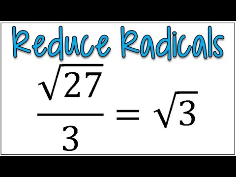 Square Roots with Fractions | How to Reduce Radicals in a Fraction
