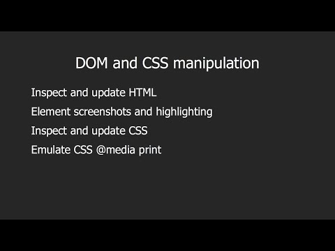 Chrome Developer Tools Protocol: HTML and CSS manipulation