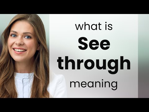 See through | what is SEE THROUGH meaning
