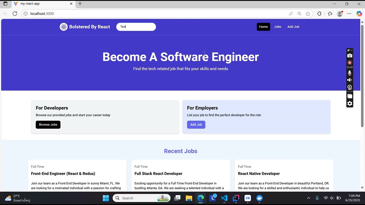 Job Management System Project | Built With Java & Spring Boot, Spring Security, React.js