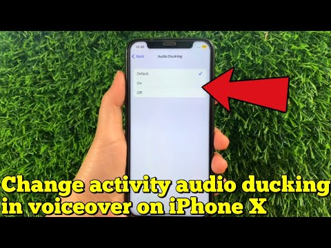 How to change activity audio ducking in voiceover on iPhone X