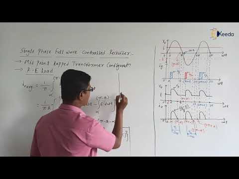 Single Phase FWC Rectifier: Mid Point Tapped Transformer: RE Load With ...