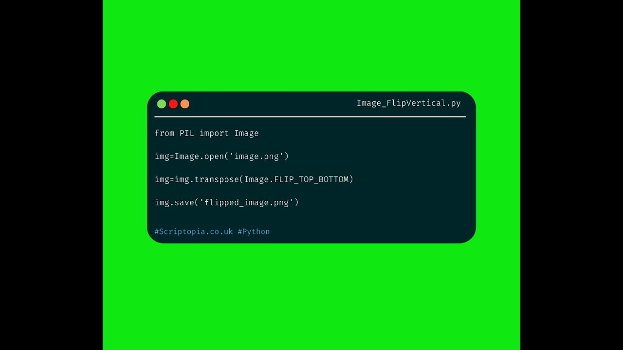 Python PIL - Flip image vertically