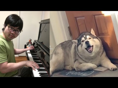 Piano Duet with Husky singing a Final Boss Theme