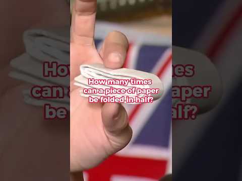 How many times can a piece of paper be folded in half? #shortvideo #fyp #top #usa #didyouknow