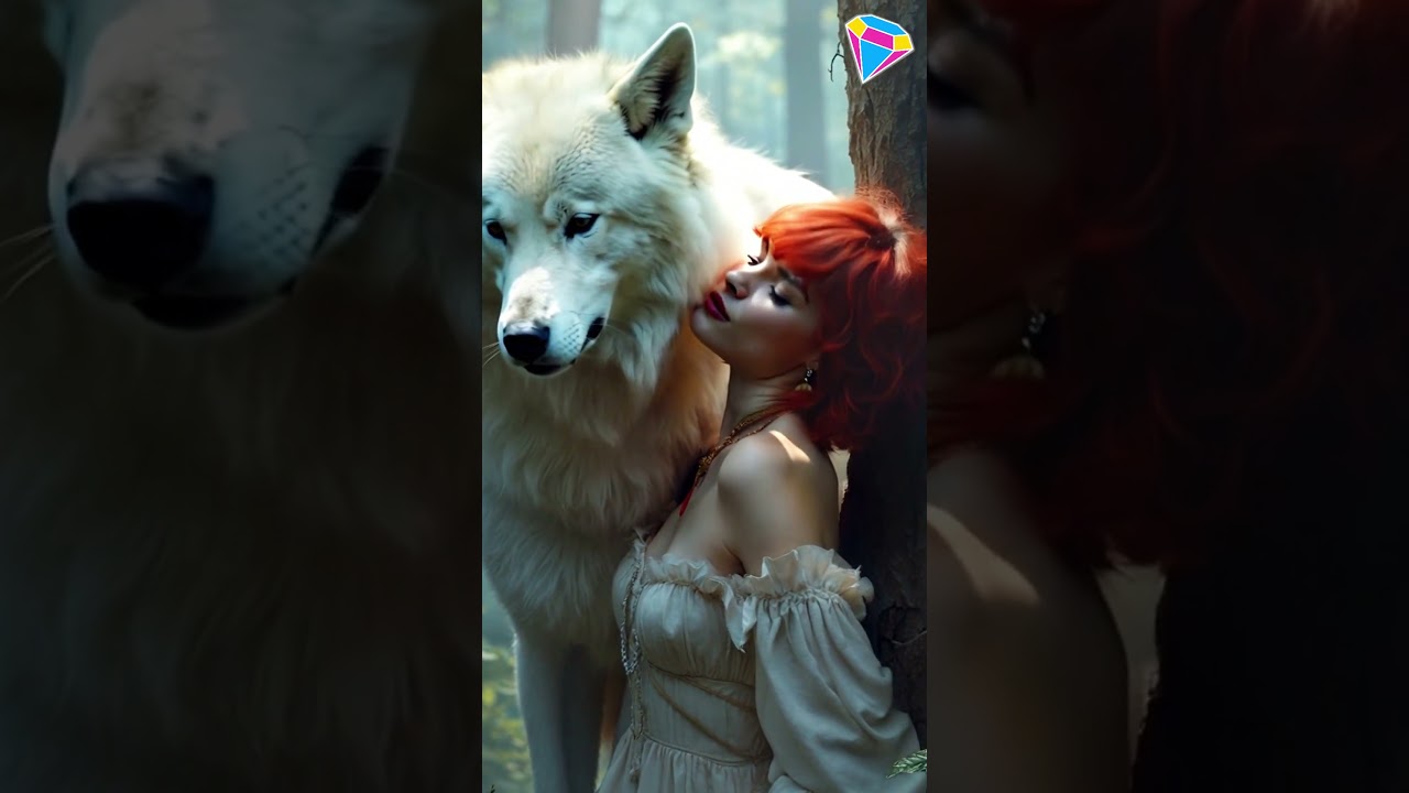 White Wolf Love | Coloring Pages Gem