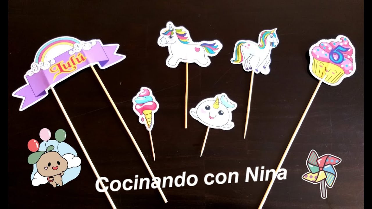 #shorts .Toppers tematica Unicornio.@Cocinando con Nina