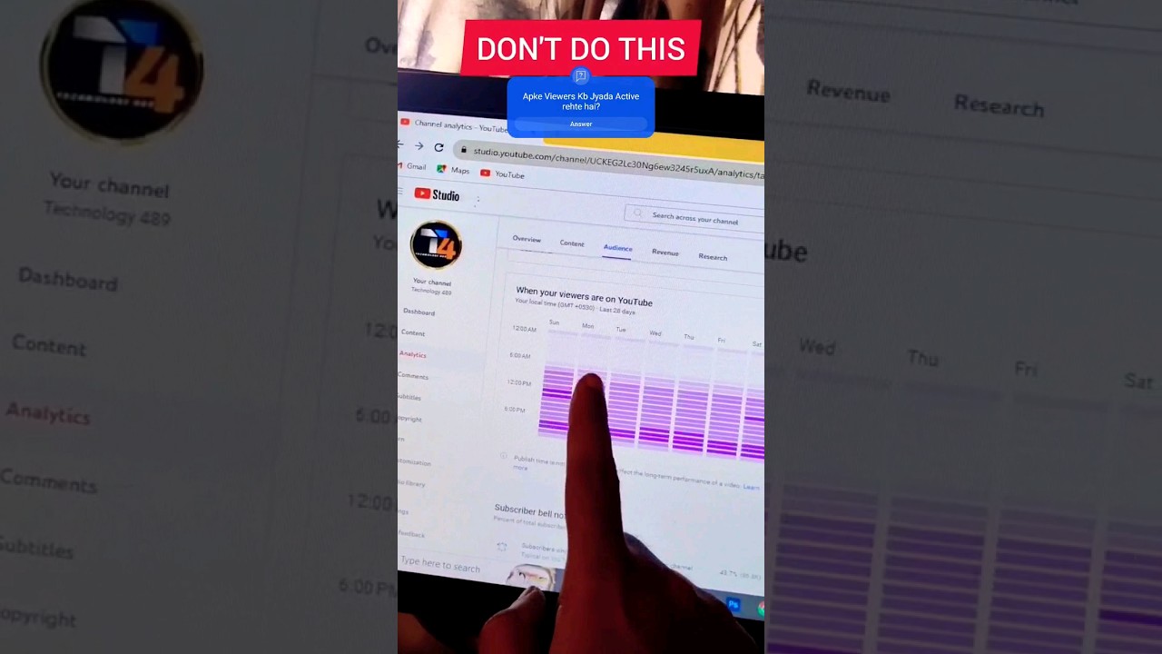 Right Time to Upload YouTube Videos🔥YouTube Analytics