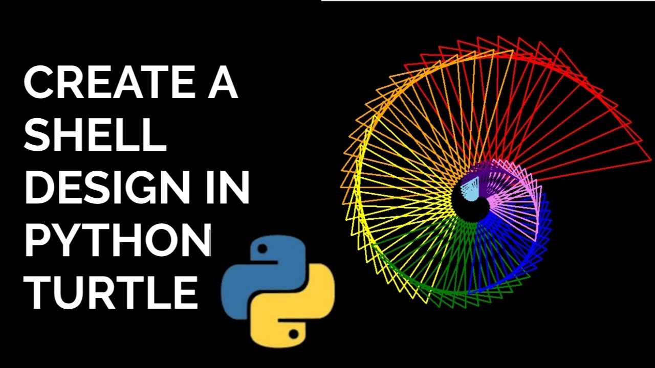 Python turtle tutorials : Create a SHELL design in Python | Python Programming | CODE PROBLEM