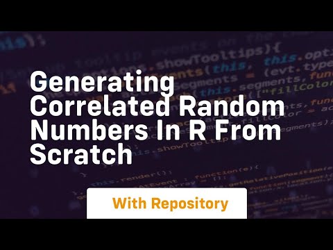 generating correlated random numbers in r from scratch