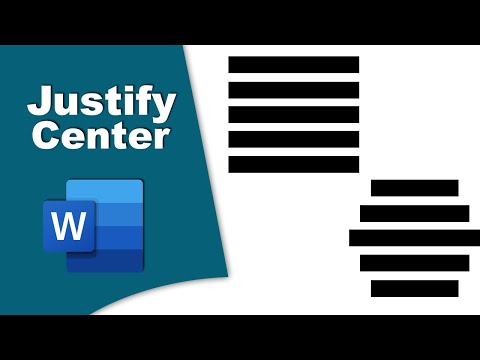 How to text Justify and center in Microsoft word