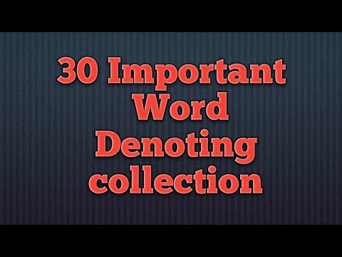 Word Denoting collection For class 4 in Hindi/English