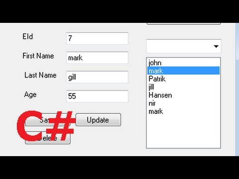 Learn C Tutorial 12 How to Link List Box with Database and show values in textbox if select ...