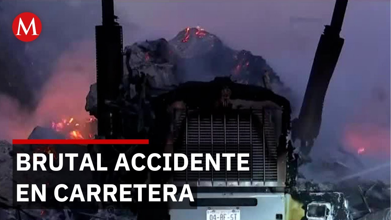 Truck collision leaves one injured on the Monterrey-Nuevo Laredo highway