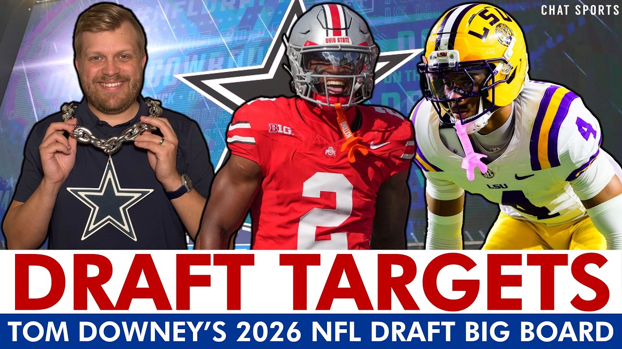 Cowboys Draft Rumors: Top 1st Round Draft Targets Via Tom Downey’s 2026 NFL Draft Big Board