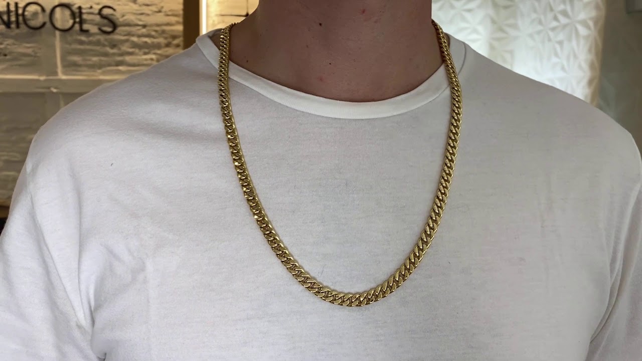 Cadena Oro 18kt Eslabón cubano plano 70cm 35110010740 Joyería Nicols Madrid
