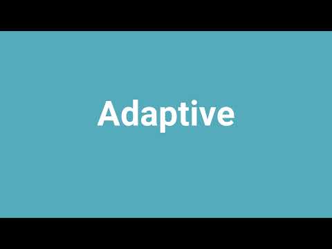 'Adaptive' Meaning and Pronunciation