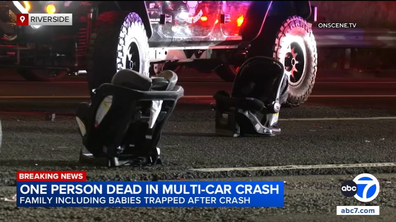 1 person dead in multi-car crash that left family, including babies, trapped