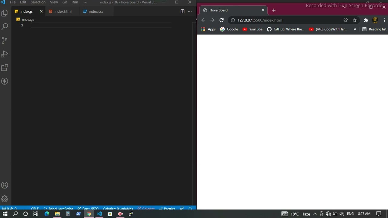 hoverboard with javascript | watch Now | step by step code