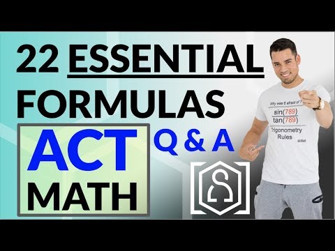 22 Essential ACT Math Formulas to nail a 36 + Q & A
