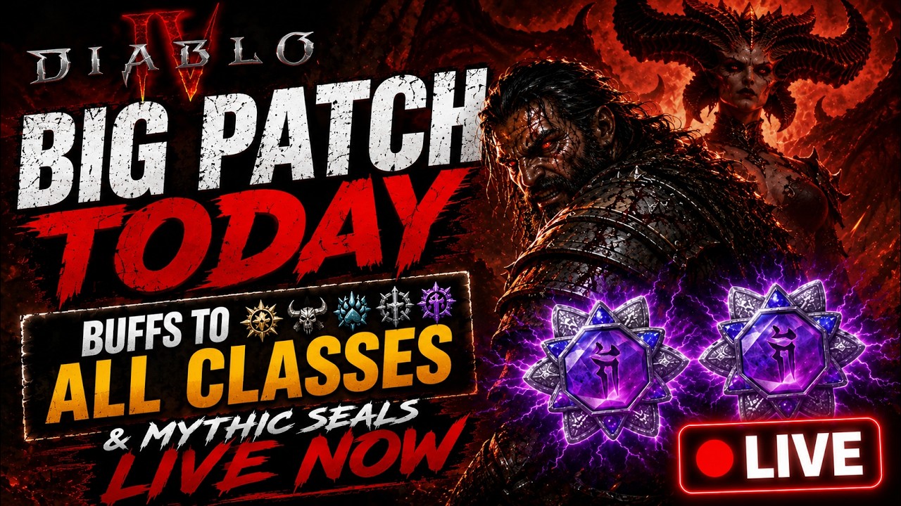 HUGE PATCH DAY UPDATE TO ALL CLASSES Diablo 4 LIVE